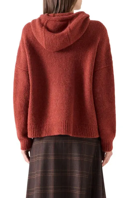 Akris Fluffy Alpaca Blend Sweater Hoodie