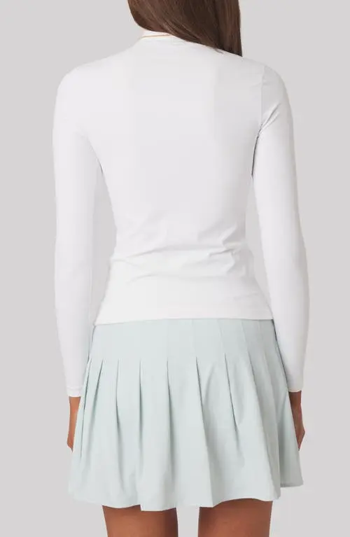WILLIAMS ATHLETIC CLUB Noelle Performance Mock Neck Top - White