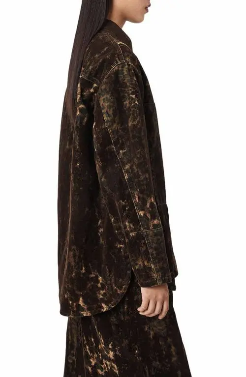 ALLSAINTS Eden Flock Leopard Print Shirt