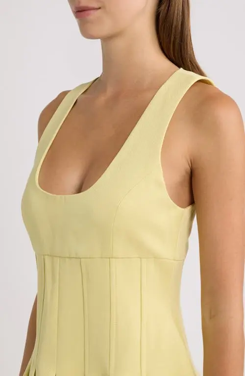 Oddmuse Cinched Midi Dress - Lemon