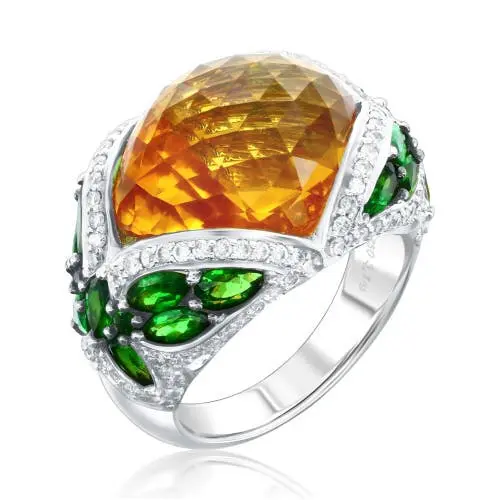 SOUZANA BY SUZY LEVIAN 18k Gold Citrine & Diamond Ring