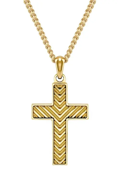 VINCERO Geometric Cross Pendant Necklace - Gold