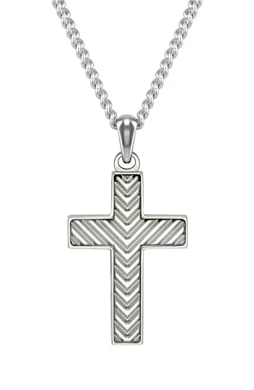 VINCERO Cross Pendant Necklace - Silver