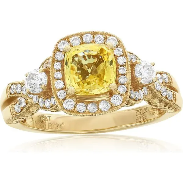 SOUZANA BY SUZY LEVIAN 14k Gold 1.35ct Sapphire And 0.74cttw Diamond Ring - Yellow