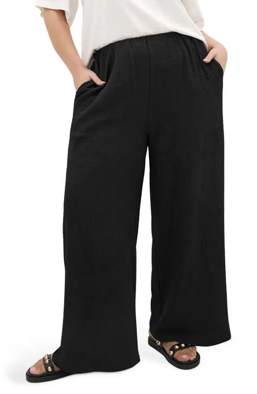 City Chic Brianna Smocked Wide Leg Pants