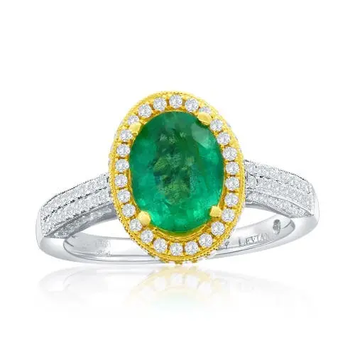 SOUZANA BY SUZY LEVIAN 18k Gold Emerald & Diamond Ring