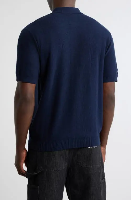 MALBON Crosscut Knit Polo