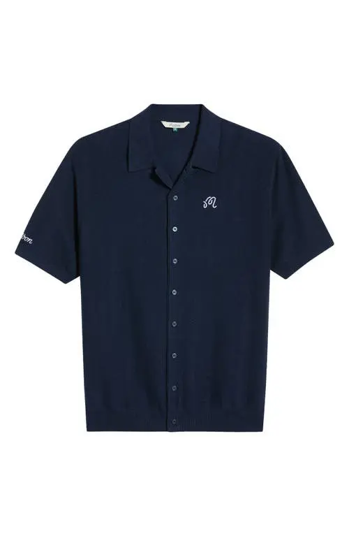 MALBON Crosscut Knit Polo