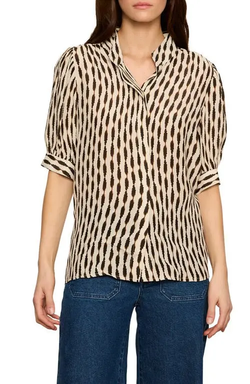 Sanctuary Eden Print Puff Sleeve Shirt
