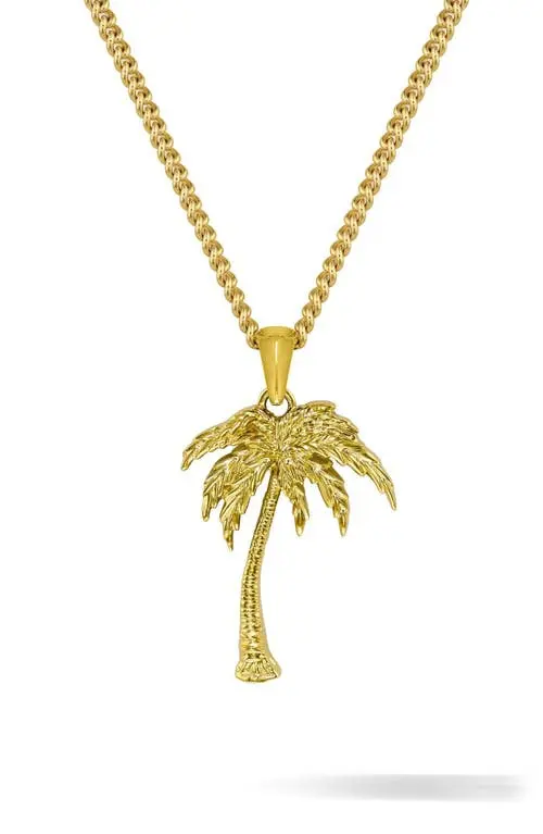 VINCERO Palm Tree Pendant Necklace - Gold