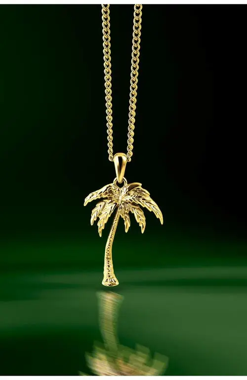 VINCERO Palm Tree Pendant Necklace - Gold