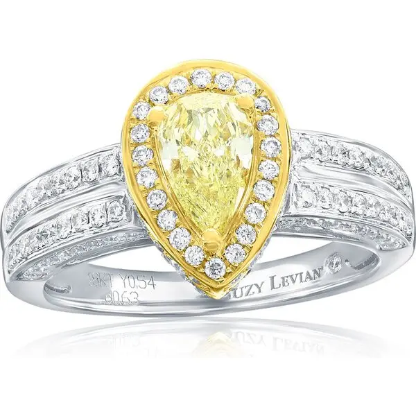 SOUZANA BY SUZY LEVIAN 18k White & Gold 0.54ct Gia-certified Diamond And 0.63cttw Diamond Ring - Yellow