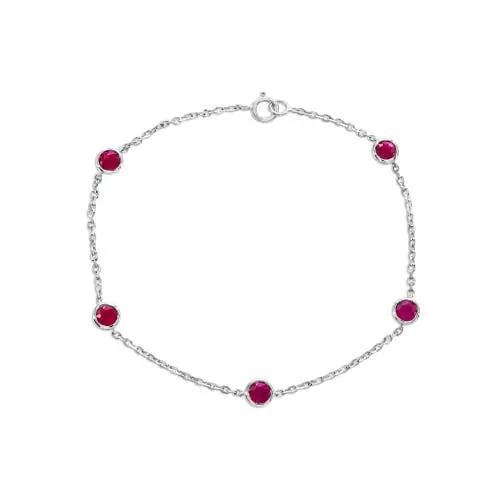 SOUZANA BY SUZY LEVIAN 14k Gold 1.62cttw Round-cut Ruby Bracelet - Red