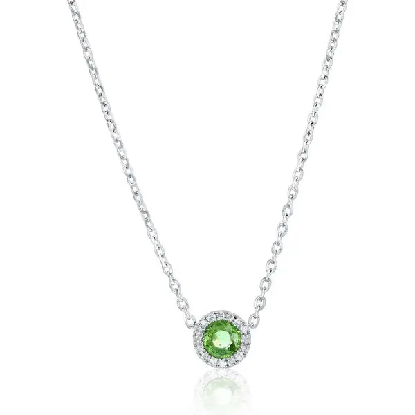 SOUZANA BY SUZY LEVIAN 14k White Gold Peridot And Diamond Necklace - Green
