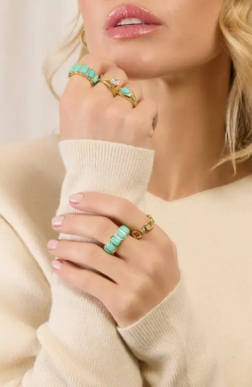 ATHRA LUXE Howlite Bezel Ring