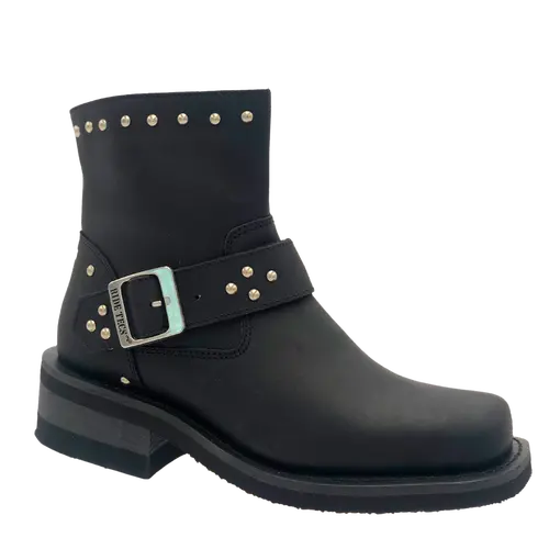 ADTEC 6" Heeled Buckle Biker Boots