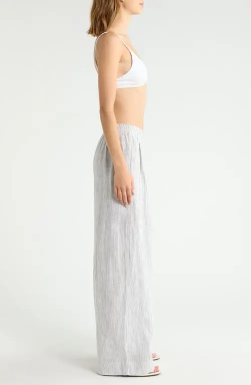 LEFT ON FRIDAY Coastal Linen Wide-leg Cover-up Pants