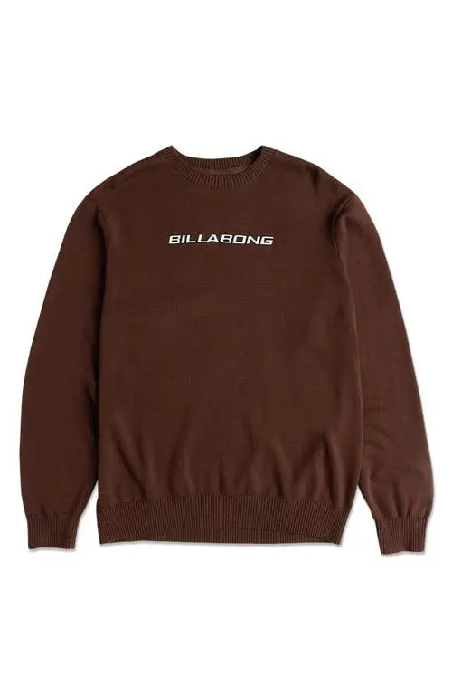 BILLABONG Relaxed Fit Crewneck Sweater With Logo Print