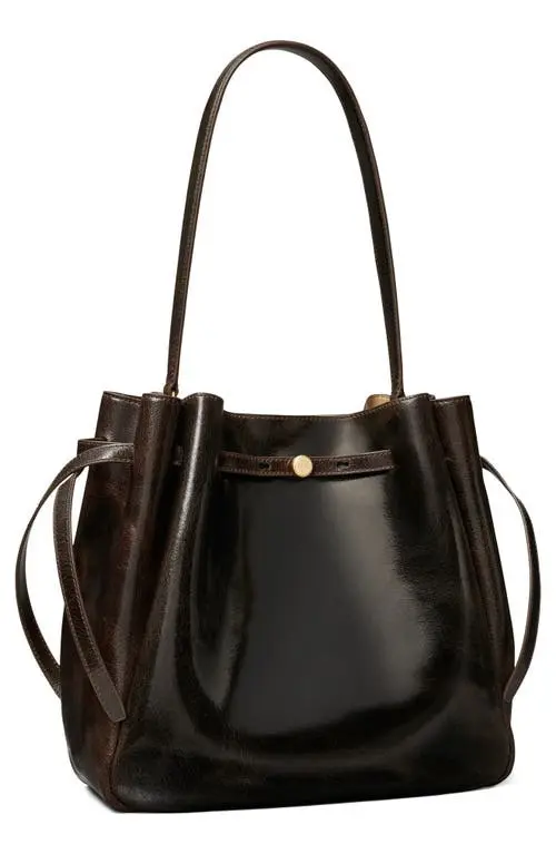 Tory Burch Romy Distressed Large Leather Bucket Bag