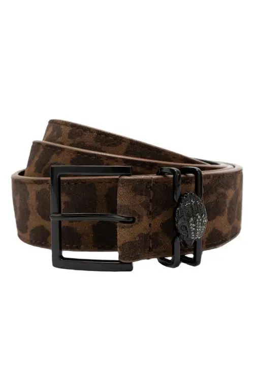 Kurt Geiger Shoreditch Print Suede Belt - Leopard