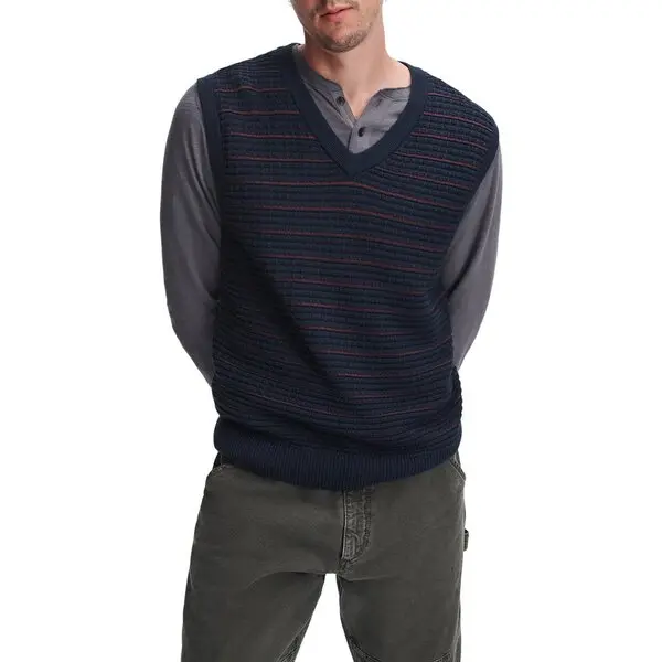 Rag & Bone Aaron Stripe V-neck Vest
