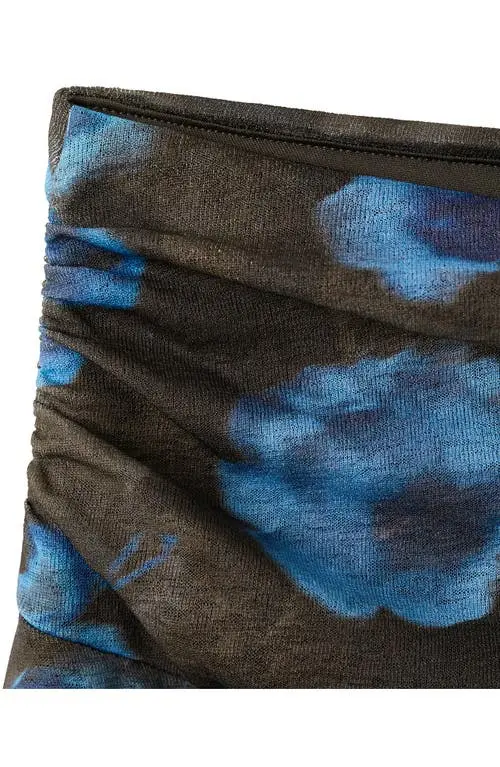 Mango Asymmetrical Printed Mesh Skirt