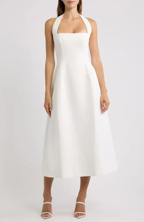 Oddmuse Halterneck Fit & Flare Midi Dress