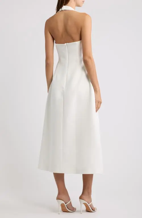 Oddmuse Halterneck Fit & Flare Midi Dress