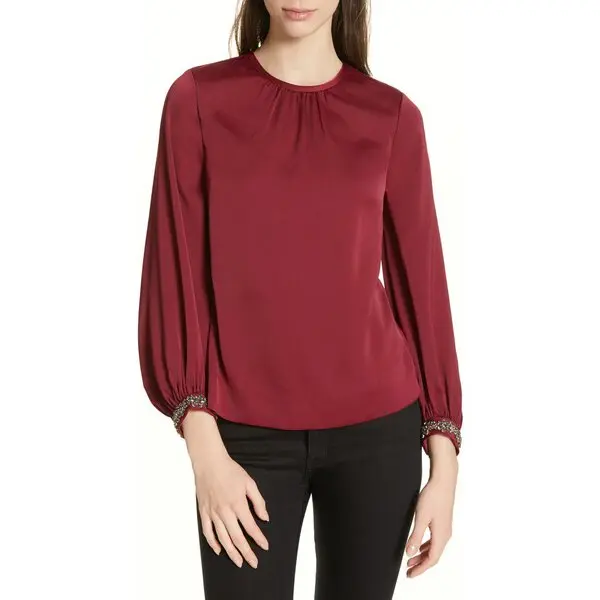 Ted Baker London Juudy Embellished Sleeve Blouse