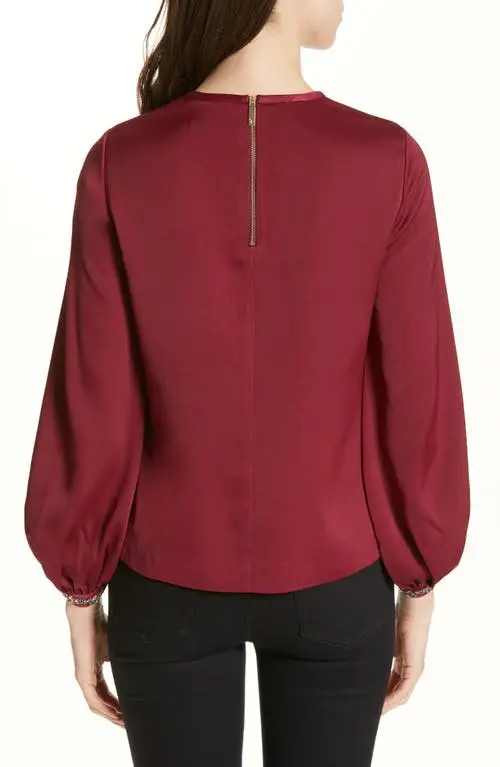 Ted Baker London Juudy Embellished Sleeve Blouse