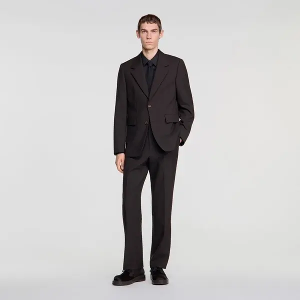 Sandro Virgin Wool Suit Jacket
