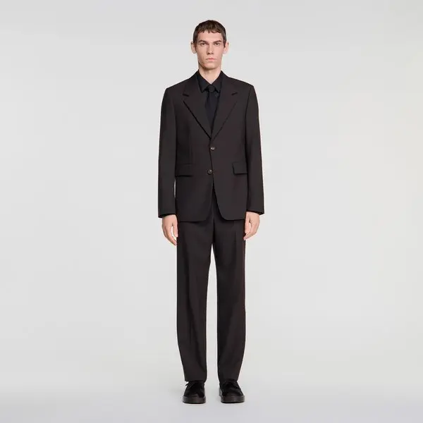 Sandro Virgin Wool Suit Jacket