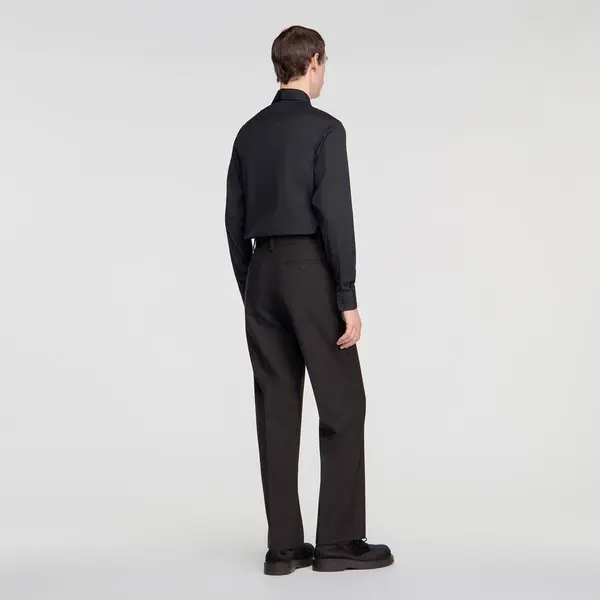 Sandro Virgin Wool Straight-fit Suit Trousers