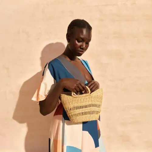 INDEGO AFRICA Diya Fluted Tote