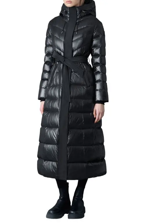 Mackage Calina-r Lustrous Down Long Coat - Black