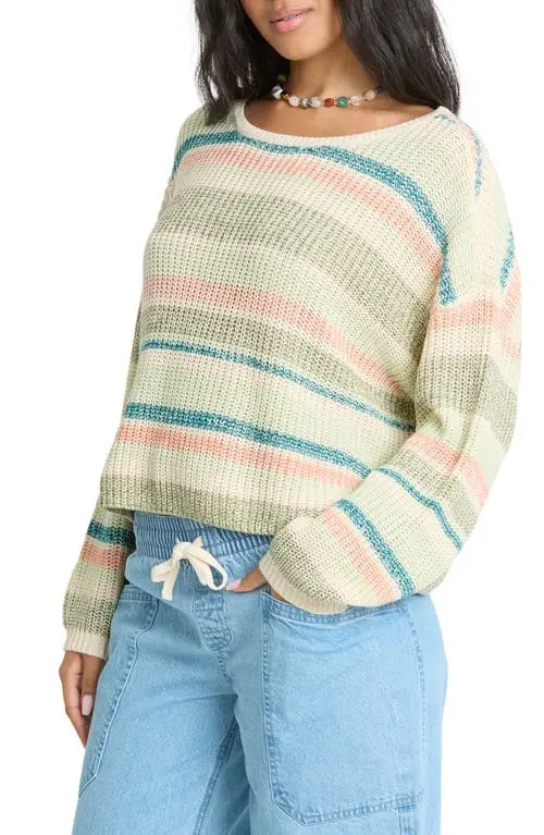 BILLABONG Stripe Marled Crop Sweater