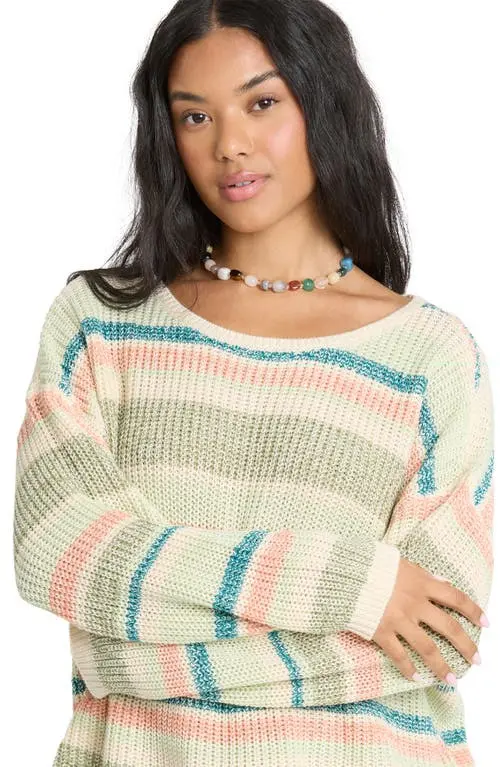 BILLABONG Stripe Marled Crop Sweater