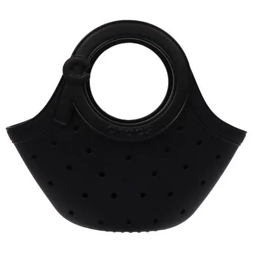 CROCS Medium Eva Tote Bag With Round Handle & Soft Touch Buckle - Black