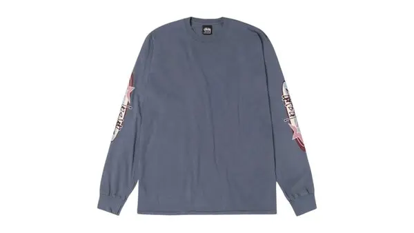 StÜssy Two Star Long Sleeve Pigment Dyed Tee Shirt