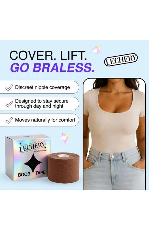 LECHERY® Boob Breast Lift Invisible Sticky Body Tape - Cocoa