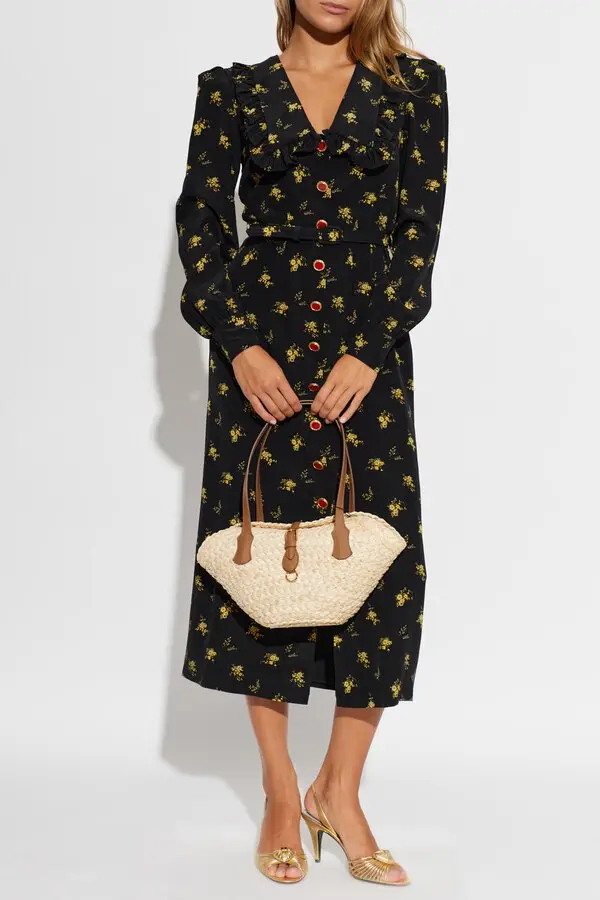 Alessandra Rich Floral Motif Dress