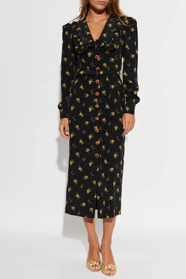 Alessandra Rich Floral Motif Dress