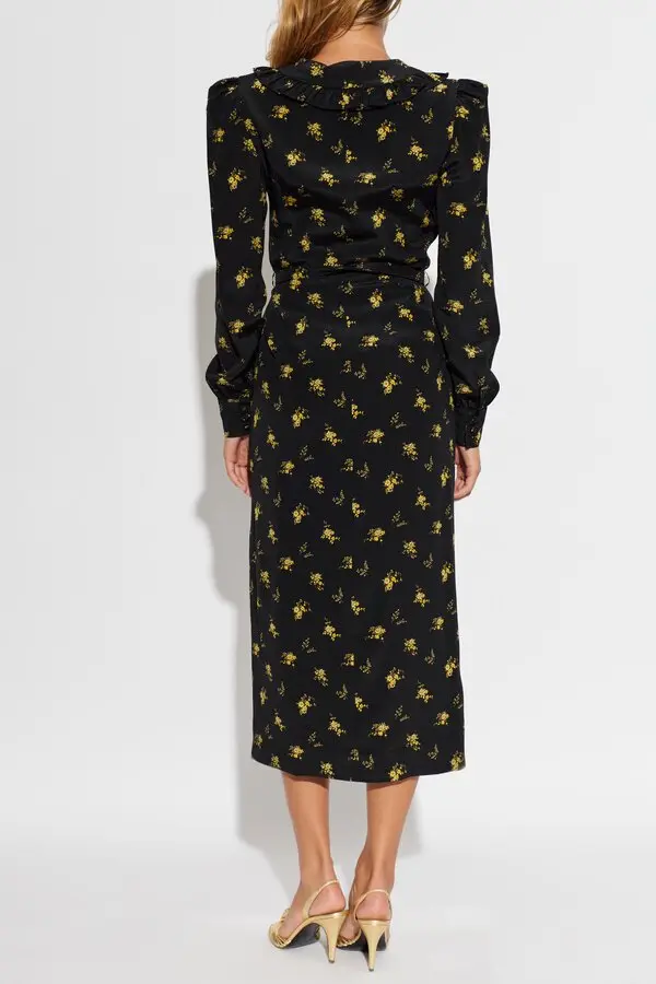 Alessandra Rich Floral Motif Dress