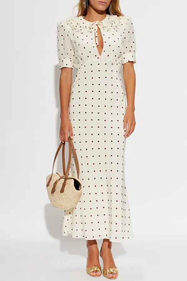 Alessandra Rich Polka Dot Dress