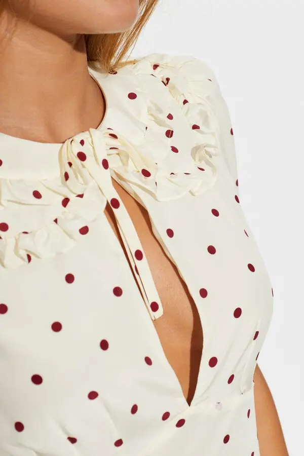 Alessandra Rich Polka Dot Dress