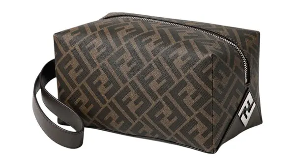 Fendi Ff Toiletry Pouch - Brown