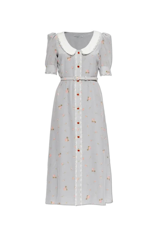 Alessandra Rich Floral Motif Dress