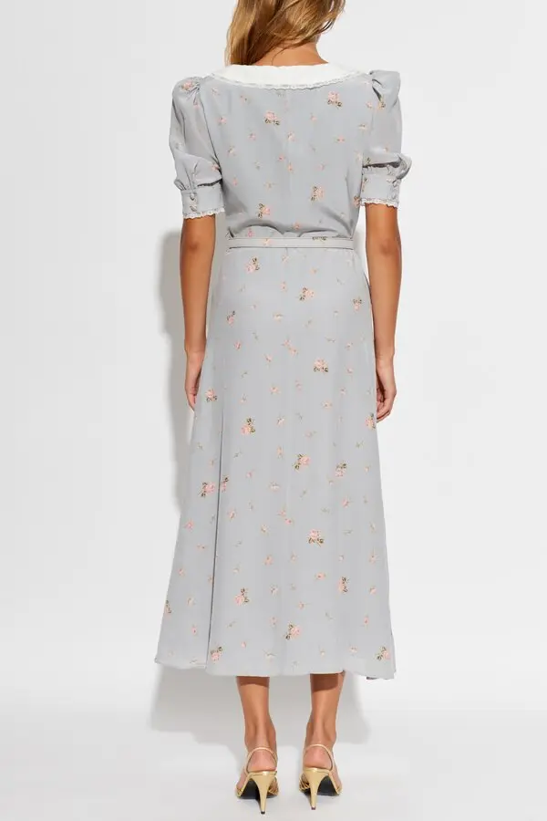 Alessandra Rich Floral Motif Dress