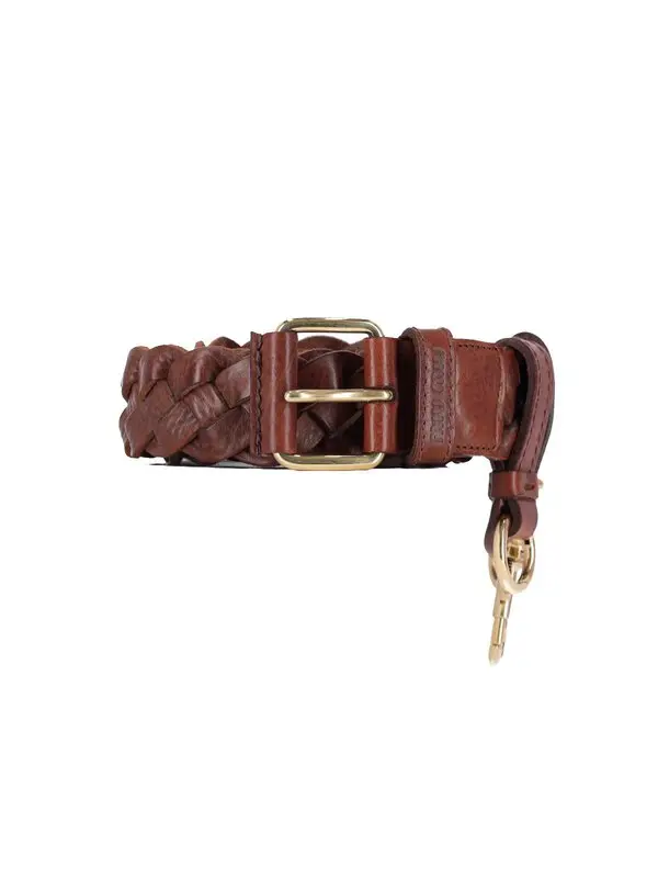 Miu Miu Woven Leather Belt