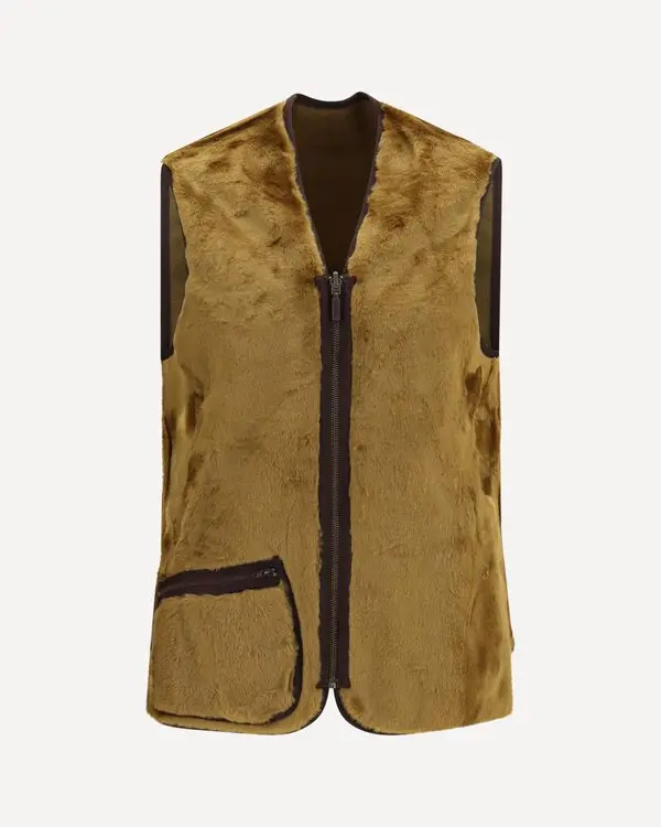 Barbour Fleece Vest - Brown